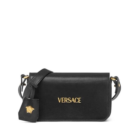 Versace | Bags | Versace Tag Flap Crossbody Bag | Poshmark